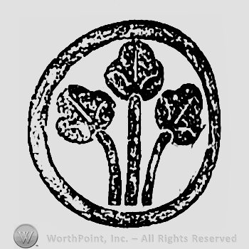 Mark with 3 mallow leaves, circle, Tokyo. | #771747