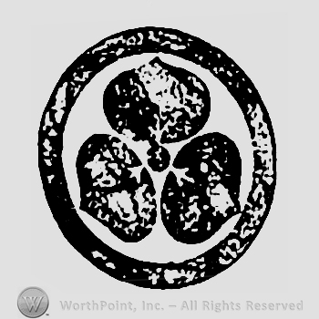 Mark with 3 mallow leaves, circle, Tokyo. | #771748