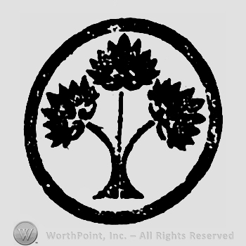 Mark with 3 mallow leaves, circle, Tokyo. | #771761