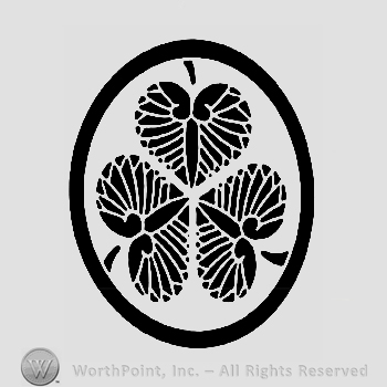 Mark with 3 mallow leaves, a circle. | #771851