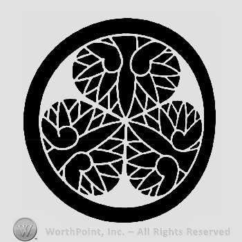 Mark with 3 mallow leaves, circle. | #771855