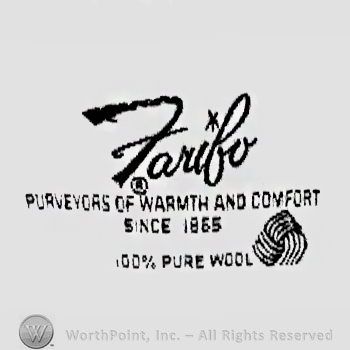 Mark with The text "Faribo PURVEVORS OF WARMTH | #773596