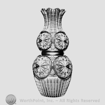 Mark with Cut Glass Pattern: Sunbeam; vase. | #777673
