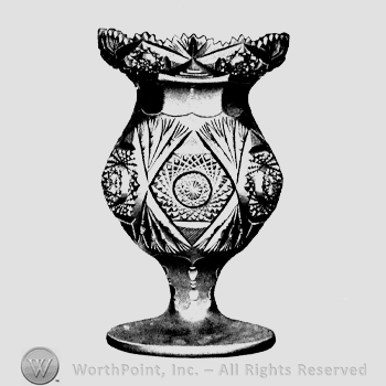 Mark with Cut Glass Pattern: Star; vase. | #777674
