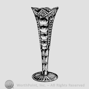 Mark with Cut Glass Pattern: Florentine; vase. | #777676
