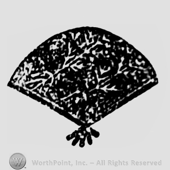 Mark with paper fan, Hayashi family, Tokyo. | #786692