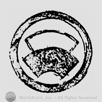 Mark with 2 paper fans, Hamada family, Tokyo. | #787042