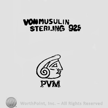 Mark with The text "VON MUSULIN STERLING 925" and | #789830