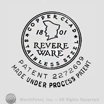 Mark with The text "1801 REVERE WARE COPPER CLAD | #789845