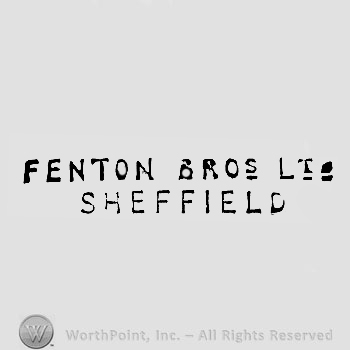 Mark with The text "FENTON BROS LTD SHEFFIELD". | #789868