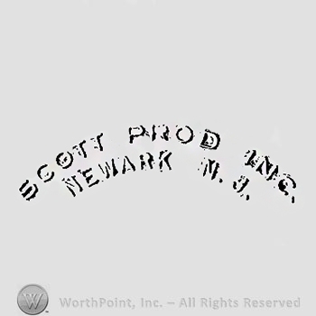 Mark with The text "SCOTT PROD INC. NEWARK N.J.". | #789879