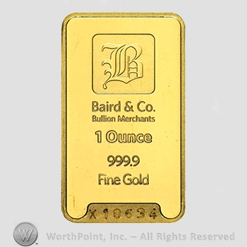 Mark with The text "Baird & Co. Bullion Merchants | #789882