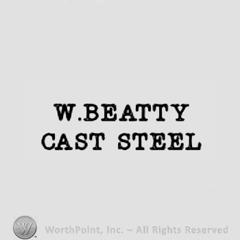 Mark with The words "W. BEATTY CAST-STEEL". | #789977