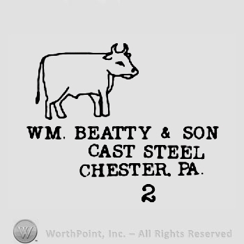 Mark with The words "Wm. BEATTY & SON CAST STEEL | #789984