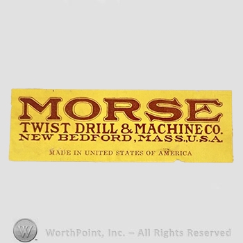 Mark with The words "MORSE TWIST DRILL & MACHINE | #790063