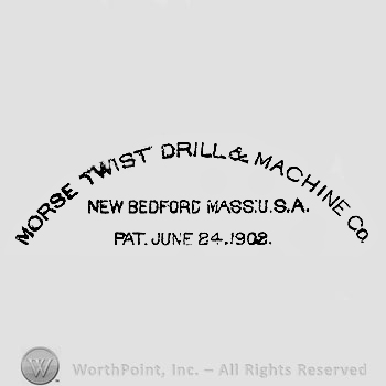 Mark with The words "MORSE TWIST DRILL & MACHINE | #790064