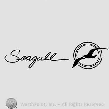 Mark with The word "Seagull", a bird and three | #790355