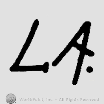 Mark with The letters "L A.". | #797977