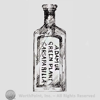 Mark with Sarsaparilla bottle: ADAMUR GREEN PLANT | #803541