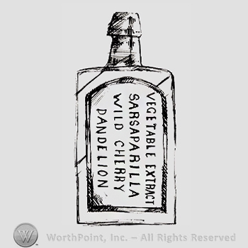 Mark with Sarsaparilla bottle: VEGETABLE EXTRACT | #803698