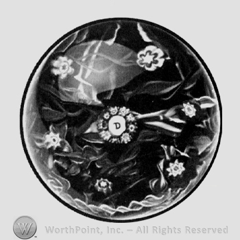 Mark with Glass Pattern: INITIAL; paperweight. | #807796