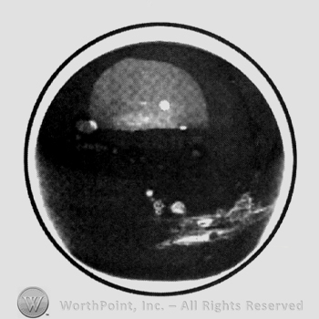 Mark with Glass Pattern: VERMILION; paperweight. | #807831