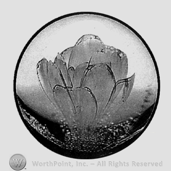 Mark with Glass Pattern: HONESTY; paperweight. | #807872