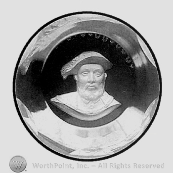 Mark with Glass Pattern: HENRY VIII; paperweight. | #807878