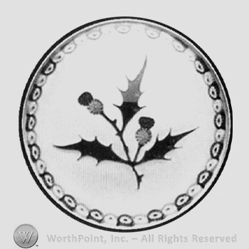 Mark with Glass Pattern: THISTLE; paperweight. | #808060