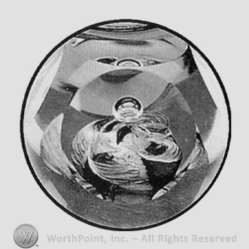 Mark with Glass Pattern: EMERALD; paperweight. | #808074