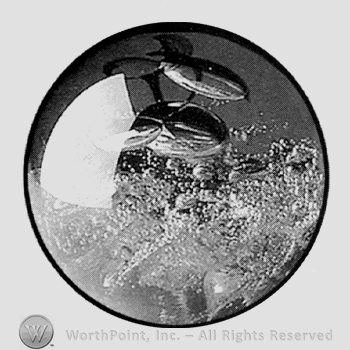 Mark with Glass Pattern: WATER; paperweight. | #808224