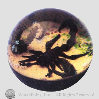 Mark with Glass Pattern: SCORPION; paperweight. | #809000