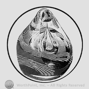 Mark with Glass Pattern: QUEST; paperweight. | #809088