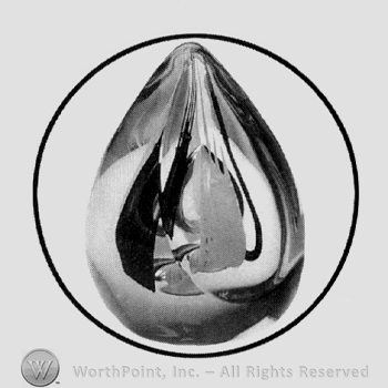 Mark with Glass Pattern: HIGH FLYER; paperweight. | #809150