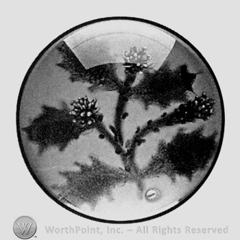 Mark with Glass Pattern: THISTLE; paperweight. | #809246