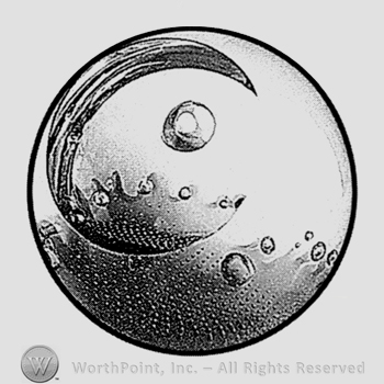 Mark with Glass Pattern: HIGH DIVE; paperweight. | #809289