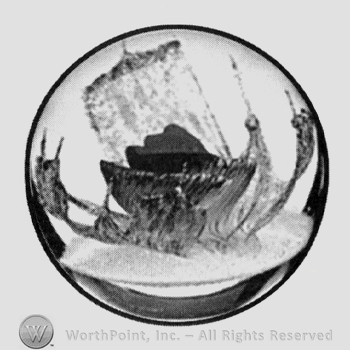 Mark with Glass Pattern: INDIGO; paperweight. | #809502