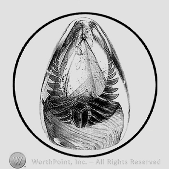 Mark with Glass Pattern: PENTECOST; paperweight. | #810486