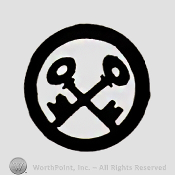 Mark with Two crossed keys and a circle. | #812938