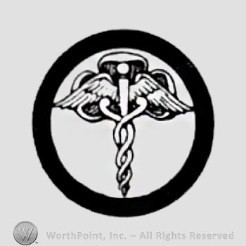 Mark with The Caduceus, a trefoil and a circle. | #813071