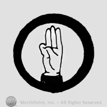 Mark with A hand with three fingers up and a | #813288