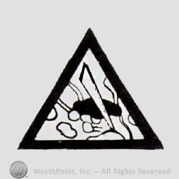 Mark with Geometric shapes inside a triangle. | #813343