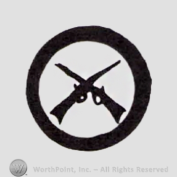 Mark with Crossed rifles and a circle. | #813578