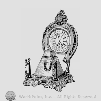 Mark with Clock pattern: Good Luck Inkstand. | #827062