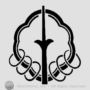 Mark with Buddhist ceremonial staff, crest, | #829823