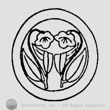 Mark with violet flower, crest, violet, | #830305