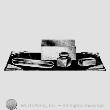 Mark with Glass Pattern: Line No. 1800; desk set. | #847992