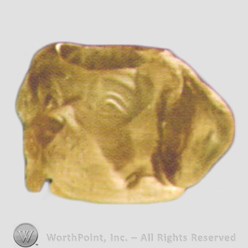 Mark with Glass Pattern: Dog Head; toothpick | #852424