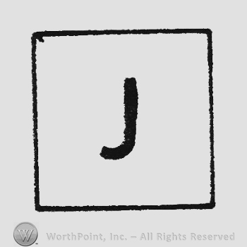Mark with The letter "J" and a square. | #85289