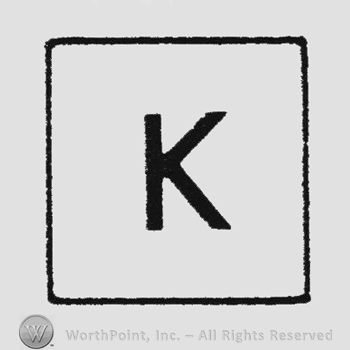 Mark with The letter "K" and a square. | #85291